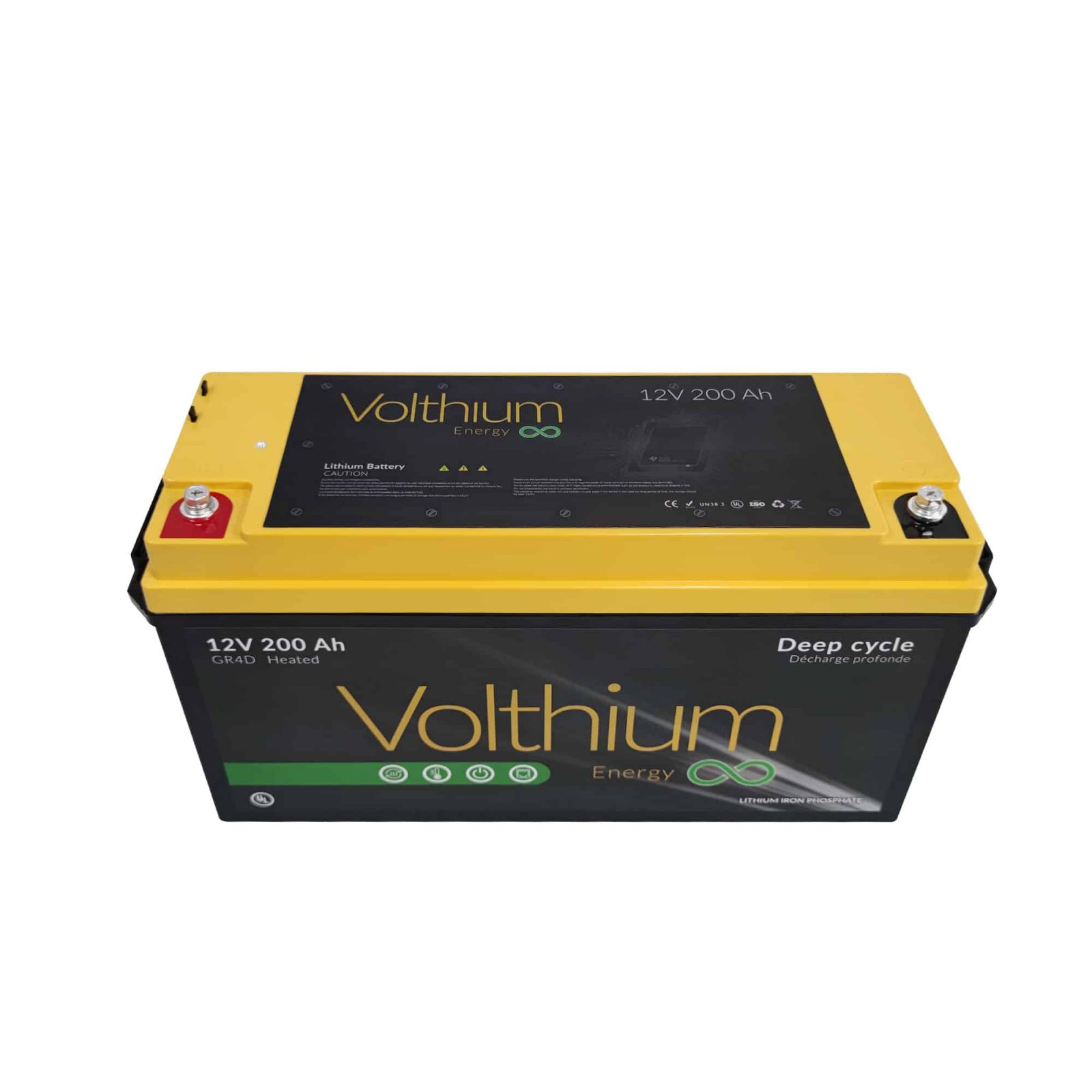 VOLTHIUM - Batterie au lithium - 12.8V 200Ah Autochauffante Réfrigaz